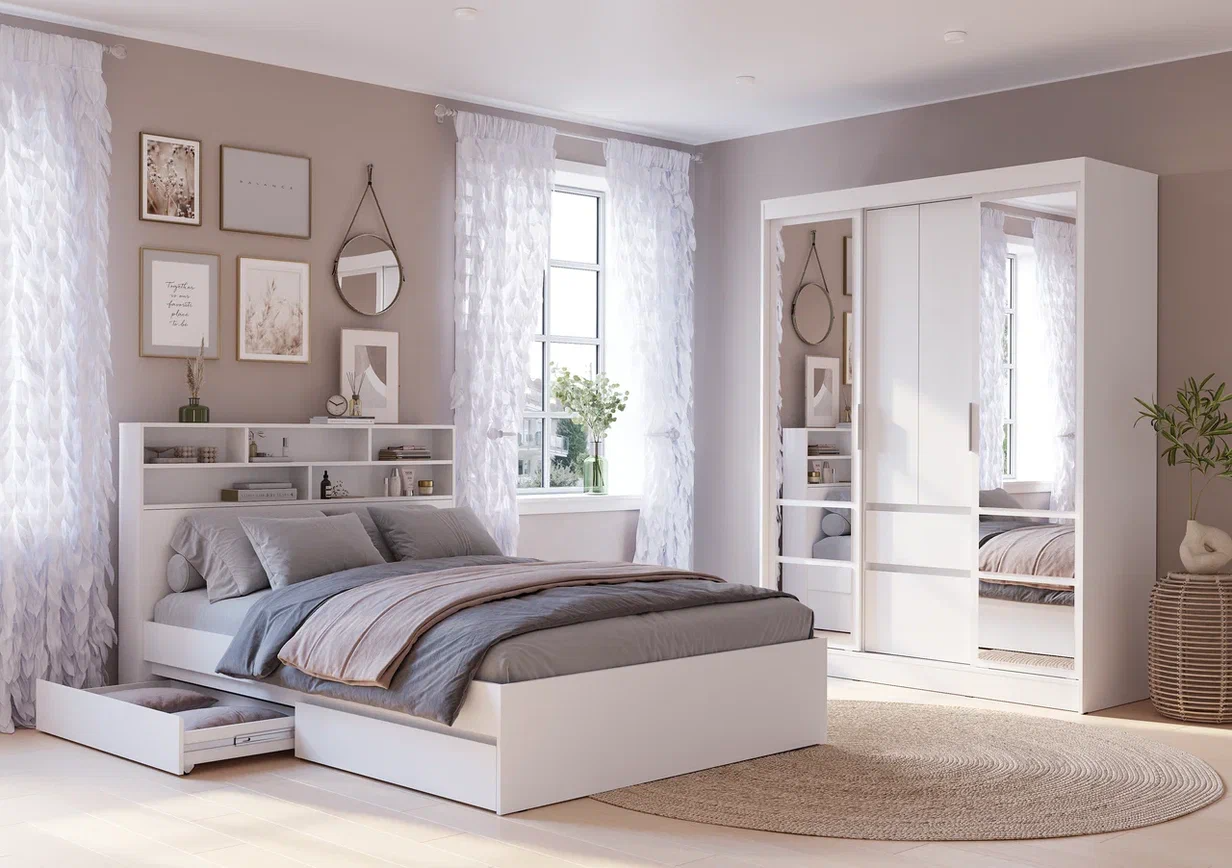 Купить Шкаф купе Симпл ШКК 06 Белый Bts в Минске