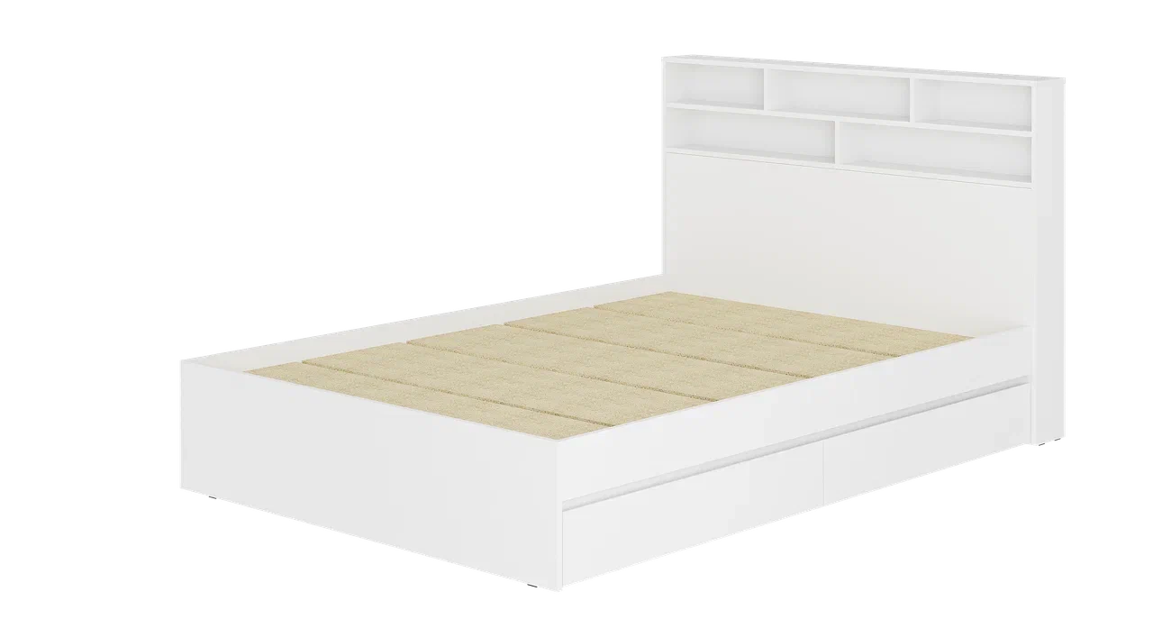 Купить Кровать 1 2 м Симпл КР 07 с надстройкой Белый Bts в Минске