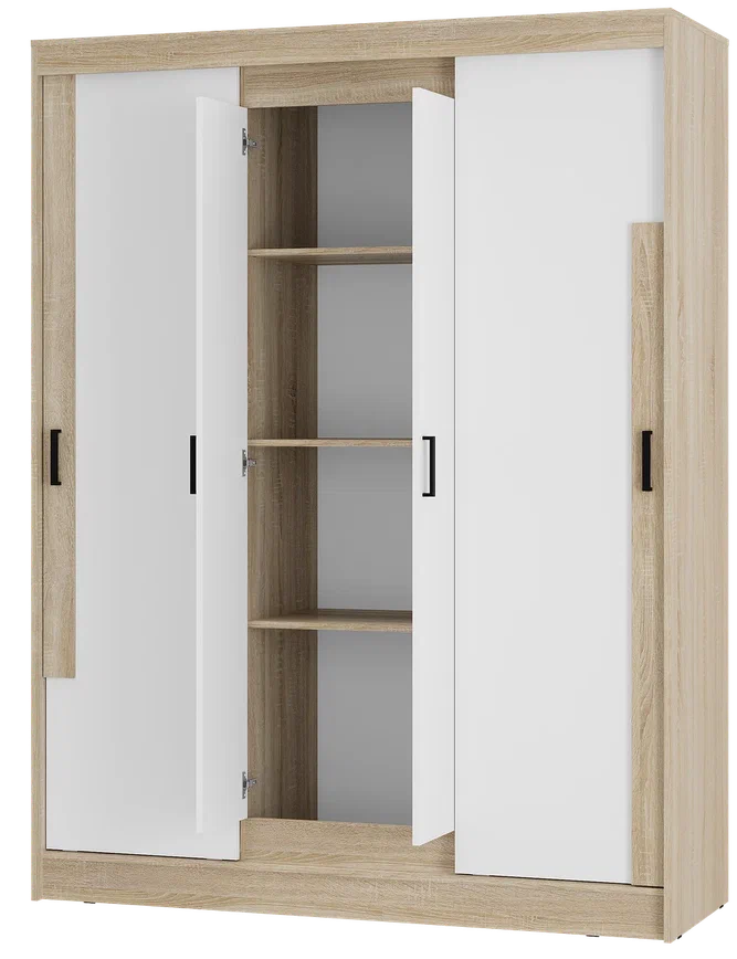 Купить Шкаф купе Смарт ШКК 06 Дуб сонома Белый Bts в Минске