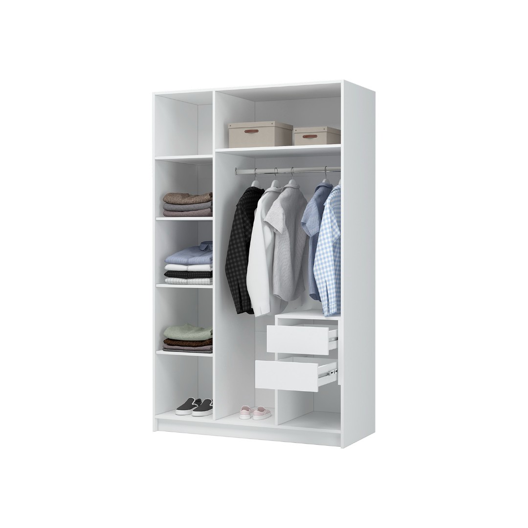 Купить Шкаф 3-х ств. Лион ШК-02 с антресолью АН-02 - Белый шагрень ...